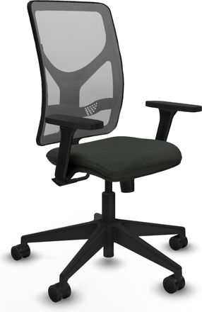 Piqueras y Crespo Schreibtischstuhl aus schwarzem Netzstoff, mit 3D-Armlehnen, h&ouml;henverstellbare Lendenwirbelst&uuml;tze, ausgestattet mit 3 Positionen und Schneidschaum, Gr