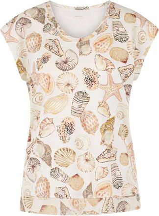 Marc Cain Femme, Tops, Multicolore, Taille: 36 FR T-Shirt Imprim&eacute; V-neck Allover