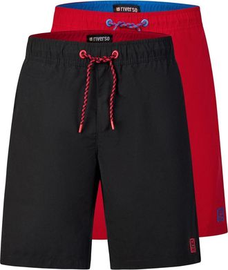 Riverso Badehose Herren lang Badeshorts RIVDavid 2er Pack Set Regular Fit Schwimmhose Elastischer Bund, Gr&ouml;&szlig;e:5XL, Farbe:Farbmix 2