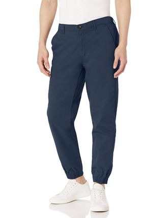 Amazon Essentials Herren Chino-Jogginghose Mit Geradem Schnitt, Marineblau, XXL
