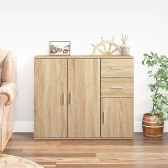 vidaXL Sideboard Sonoma-Eiche 91x29,5x75 cm Holzwerkstoff Vidaxl