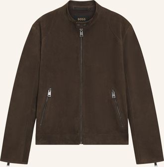 HUGO BOSS Lederjacke L-miker1 braun