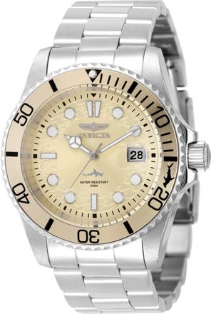 Invicta Pro Diver 50892 Herrenuhr - Quarzwerk - Edelstahl mit beigem Zifferblatt - 42 mm