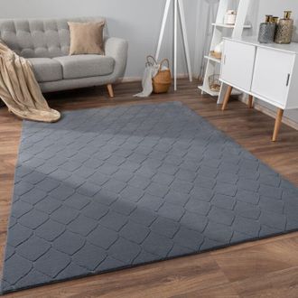 Paco Home Paco Home Tapis Salon Chambre Adulte Poils Ras Scandinave Motif Boho Motif Geometrique 240x340 cm, Anthracite 3