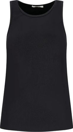 Gauchère débardeur à encolure ras du cou - Noir