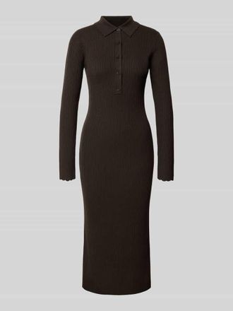 Drykorn Strickkleid mit Polokragen und Knopfleiste Modell AMARILA