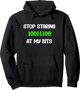 BDAZ Lustiger Computer-Code-Programmierer mit Aufschrift Stop Staring at My Bits Pullover Hoodie