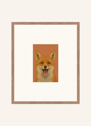 Liv Corday Wandbild Der Fuchs Mit Rahmen braun