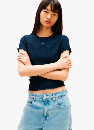 Tommy Hilfiger T-shirt c&ocirc;tel&eacute; &agrave; logo