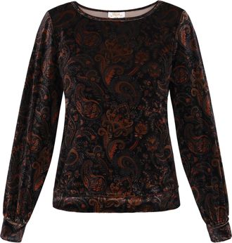 Usha Bluse Frauen dunkelviolett mehrfarbig