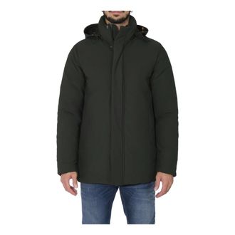 Save The Duck Dunkelgr&uuml;ne Kapuzenjacke mit Rei&szlig;erschluss - - Jackets - Herren - Gr&uuml;n - 2XL