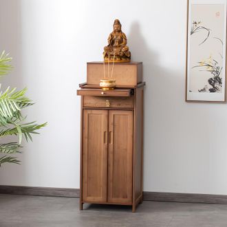 Generic Meditationsaltar Aus Bambus, Pooja-Schrank Mit Stauraum, Pers&ouml;nlicher Altarschrank for Gebet, Meditation, Ahnenverehrung Und Religi&ouml;se Heimdekoration(
