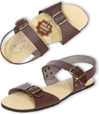 Pantoffelmann Aktiform Römersandalen I Größe 38 I Bequeme Barfuß-Sandalen für Damen & Herren I Hochwertige Riemchensandalen aus echtem Leder I Zeitlose Jesuslatsche