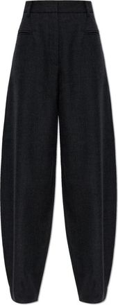 Ganni Femme, Pantalons, Noir, Taille: 36 FR Pantalon &agrave; jambes larges