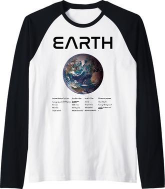 MathWare Nerdy Earth Astronomie Science Planets Solar System Facts Blk Raglan