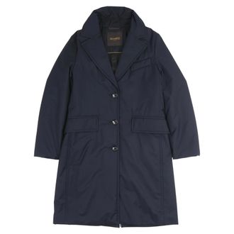 Moorer Femme, Manteaux, Bleu, Taille: 36 FR Single-Breasted Manteaux