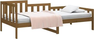 vidaXL Lit de jour sans matelas marron miel 90x190 cm bois pin massif vidaXL
