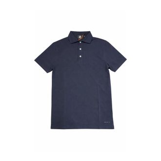 Genti Polo 3 Button Ice Cotton - - Tops - Herren - Blau - M