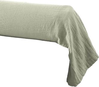 Altobuy OUREA - Taie de Traversin 43x185cm Gaze de Coton Vert deau