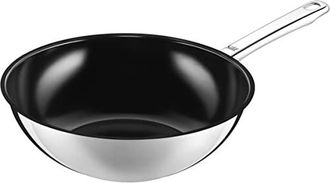 Silit Wuhan Wokpfanne Induktion 28 cm, Wok Edelstahl beschichtet, backofenfest