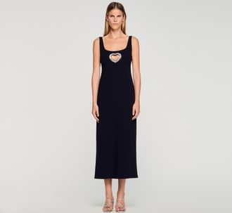 Sandro Robe longue caur strassé