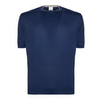 Eleventy Rundhals-T-Shirt - - Knitwear - Herren - Blau - S