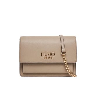 Liu Jo Caliwen Umh&auml;ngetasche mit Metall-Logo - - Bags - Damen - Beige - ONE SIZE