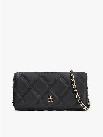 Tommy Hilfiger Portefeuille &agrave; cha&icirc;ne matelass&eacute; &agrave; monogramme TH