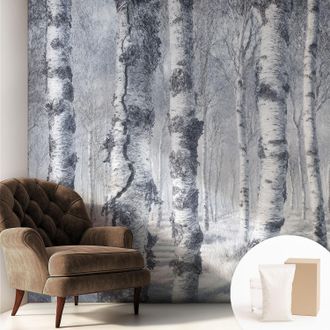 Tulup Carta Da Parati Non Tessuto - Decorazione Da Muro - Traspirante - Con Motivo - Per Camera Da Letto Cucina Natura Gelida 250x250 Cm
