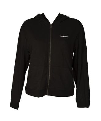 Calvin Klein Full Zip Hoodie Pullover, Damen, Schwarz (Black), Xs