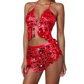 Generic Jupe Mi Longue Simili Cuir Femme Rose Trapeze Soie Satinée Broderie Gitane Maillot Doré Ceremonie Tall Volants Legere Franges Brodée Mesh Zèbre Chokla