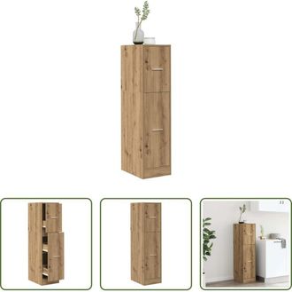 vidaXL vidaXL Armoire de rangement - Armoire dapothicaire ch&ecirc;ne artisanal bois ding&eacute;nierie