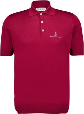 Brunello Cucinelli Homme, Tops, Rouge, Taille: M Polo Chemises
