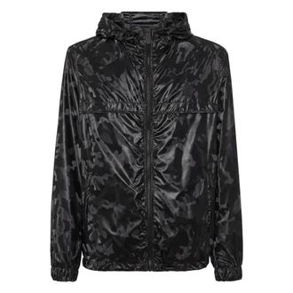 Philipp Plein Homme, Vestes, Noir, Taille: 3XL Coupe-vent Camouflage