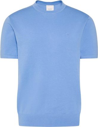 Calvin Klein T-Shirt aus einem Baumwollstrick mit Label-Stickerei in