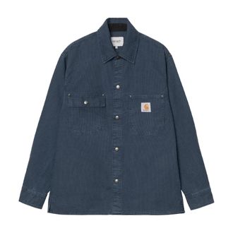 Carhartt Work in Progress Homme, Chemises, Bleu, Taille: XL Veste chemise Parrish