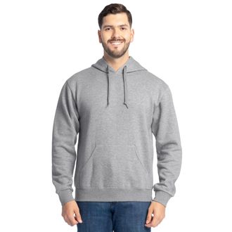 Fruit Of The Loom Uni Eversoft Fleece Hoodies, Moisture Wicking & Breathable, Hooded Sweatshirt Kapuzenpullover, Grau melierter Pullover, Large