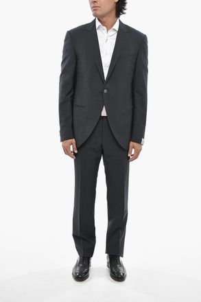 Corneliani Zweiteiliger Anzug aus Mohair-Mischung mit Spitzenrevers Corneliani