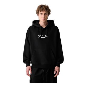 Yohji Yamamoto Homme, Sweatshirts et sweats &agrave; capuche, Noir, Taille: XL Sweat &agrave; capuche French Terry Logo Liquide