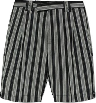 Versace Homme, Shorts, Gris, Taille: XL Pinstripe Wool Formal Shorts