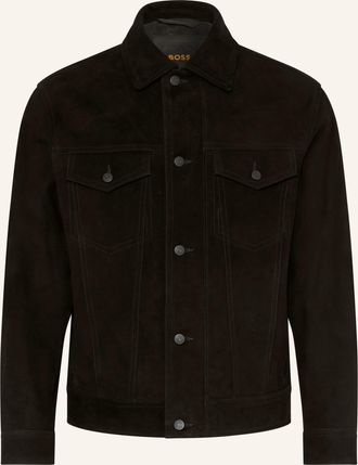 HUGO BOSS Lederjacke Johot schwarz