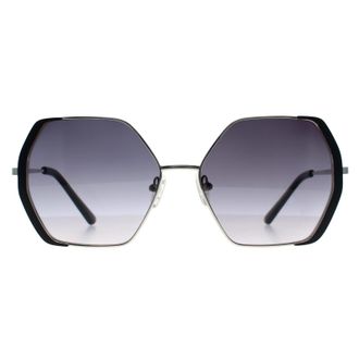 Guess Square Womens Silber Schwarz Grau Gradient GF0387