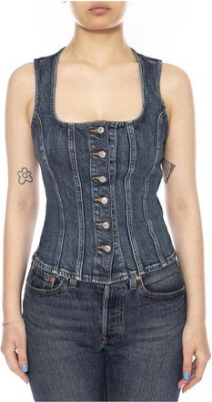 Levi's Femme, Tops, Bleu, Taille: 36 FR Sculpted Top