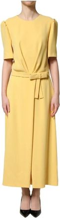 Dolce & Gabbana Femme, Robes, Jaune, Taille: 38 FR Midi Dress