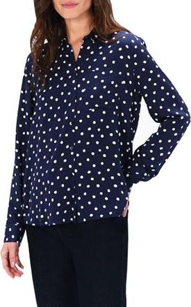 Caroll Chemise à pois coupe droite navy 40