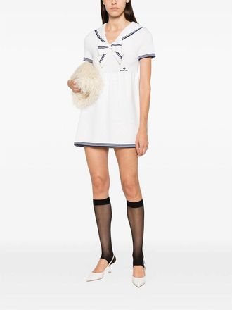 Shushu/Tong Sailor-Collar Mini Dress - White