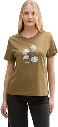 Tom Tailor 1045534 T-Shirt, 15664-Nutria Olive, L Femmes
