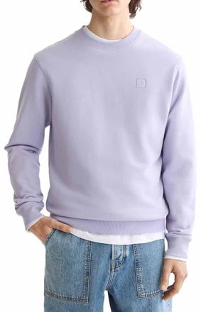 Scotch & Soda Herren Essential Badge Logo Crewneck Sweatshirt, Languid Lavender, XXL