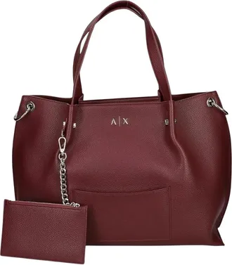 A|X Armani Exchange Femme, Sacs, Rouge, Taille: ONE Size Sac Shopper avec Pochette