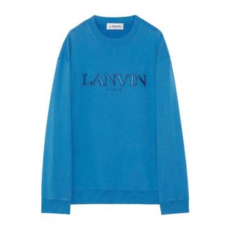 Lanvin Blaues Baumwoll-Sweatshirt Oversize Neptune - - Sweatshirts & Hoodies - Herren - Blau - XL